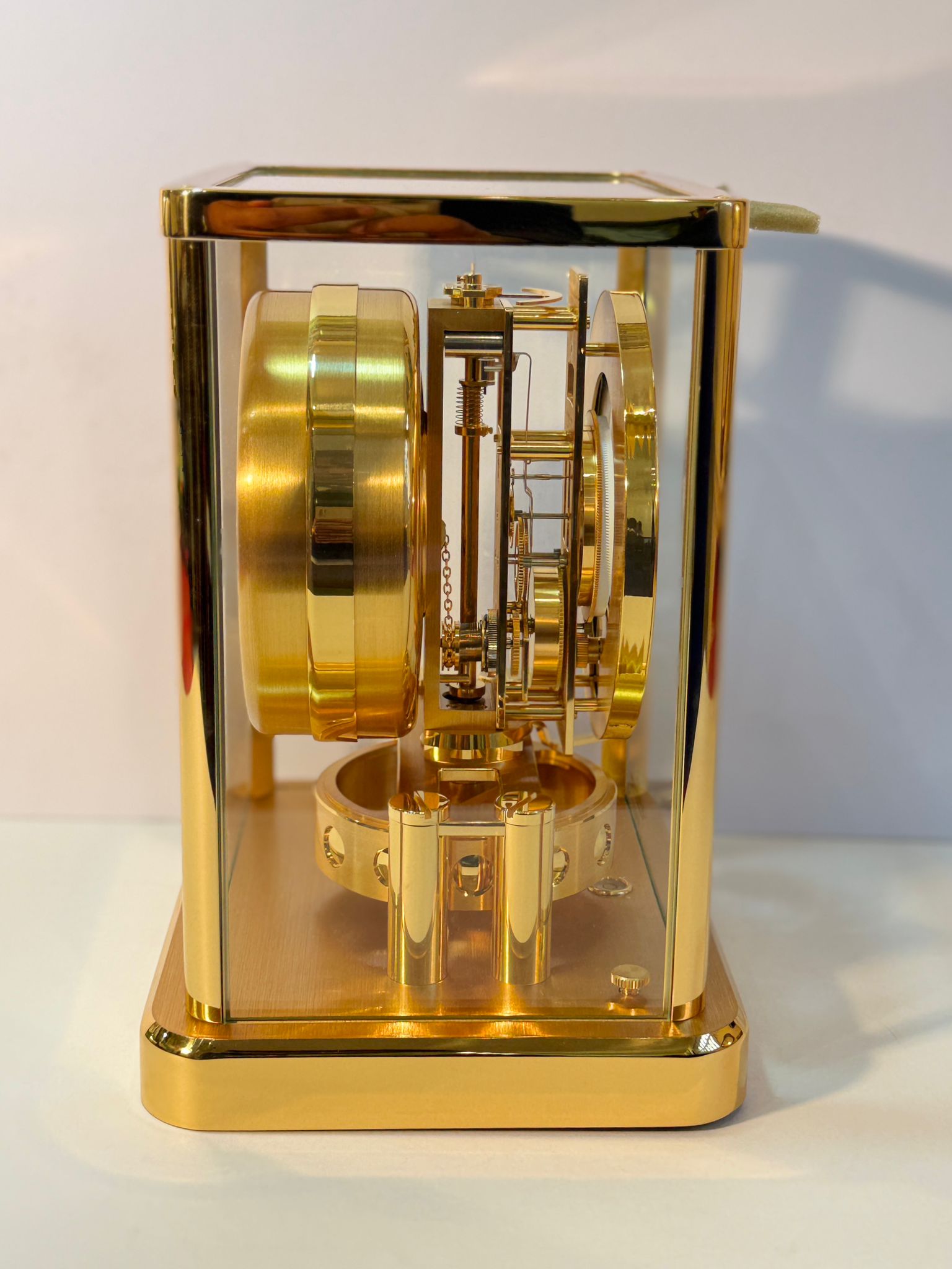 An Unused 560 Cal Moonphase Atmos Clock With Original Receipt, Box And ...