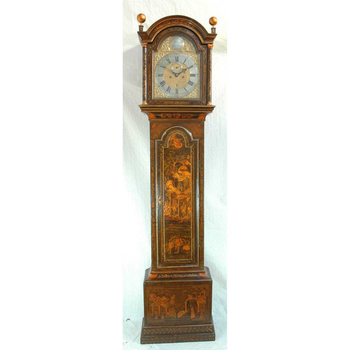 An English 1780 Lacquered Longcase Clock By Joseph Lum of London. The ...